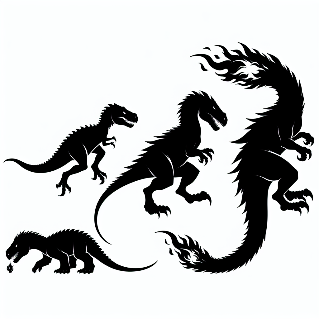 Charmander (pokémon) Evolution Silhouette Vector Silhouette Digital ...
